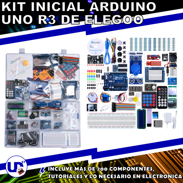 Kit inicial completo para Arduino Uno R3 con tutorial de Elegoo ...